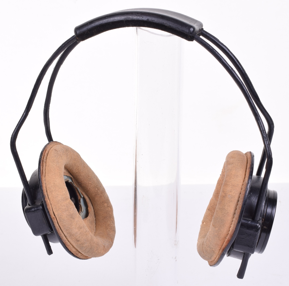 WW2 RAF Air Ministry Issue Headset, complete with chamois leather ear ...