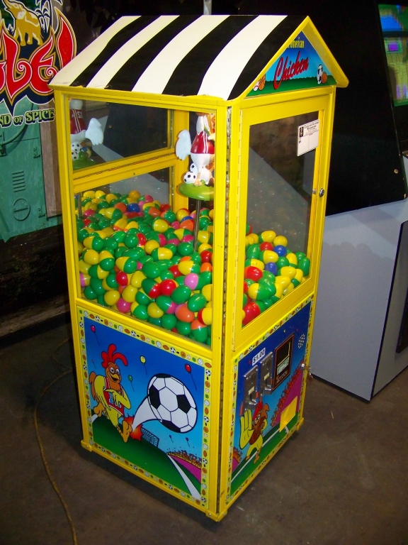 ALL AMERICAN CHICKEN EGG PRIZE VENDING MACHINE Item is in used ...