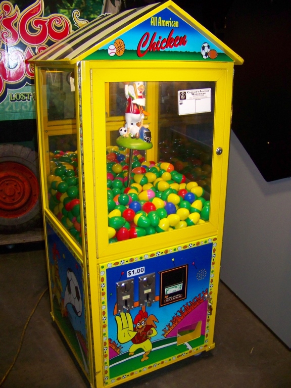 ALL AMERICAN CHICKEN EGG PRIZE VENDING MACHINE Item is in used ...