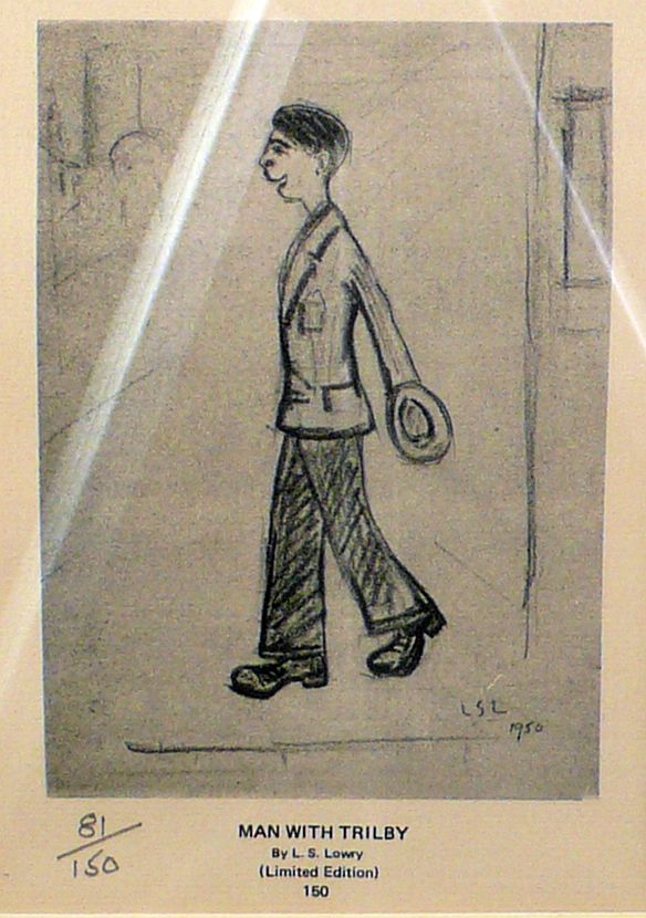 •L.S. LOWRY (1887-1976) LIMITED EDITION PRINT OF A PENCIL DRAWING 'Man ...
