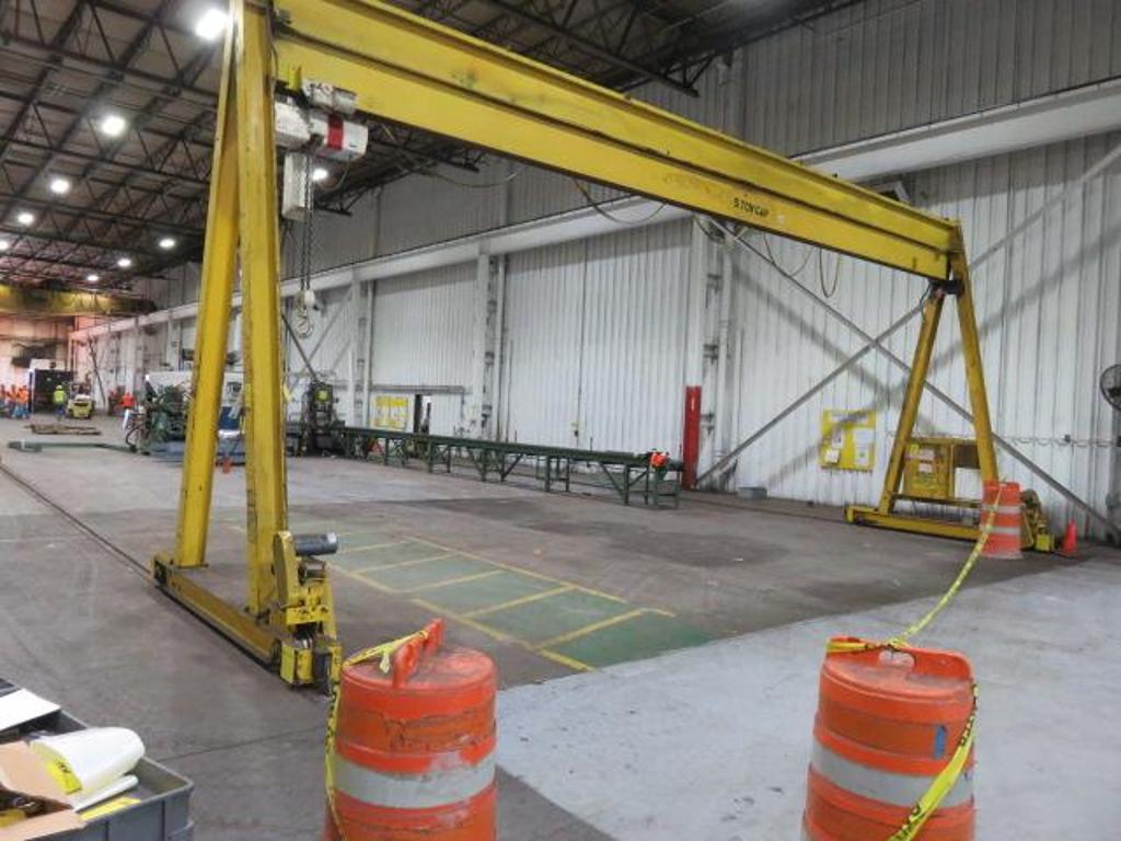 DeShazo A-Frame Powered Gantry Crane, 36 ft. Span, 60 ft. (est.) Rails ...