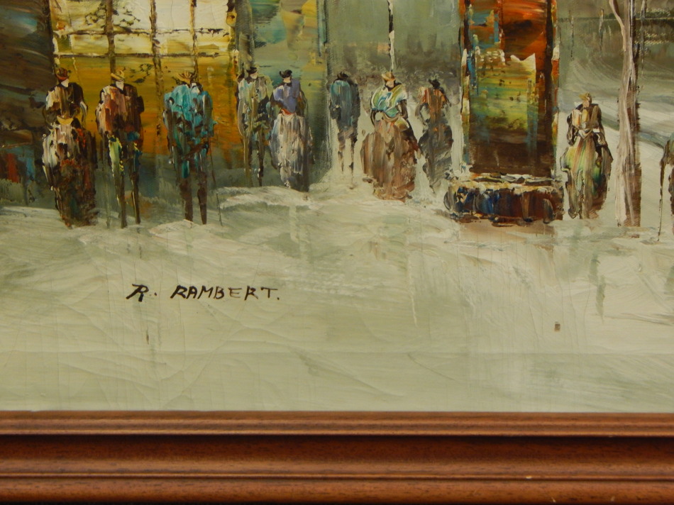 René Rambert (1901-1991). Paris street scene, oil on canvas, signed ...