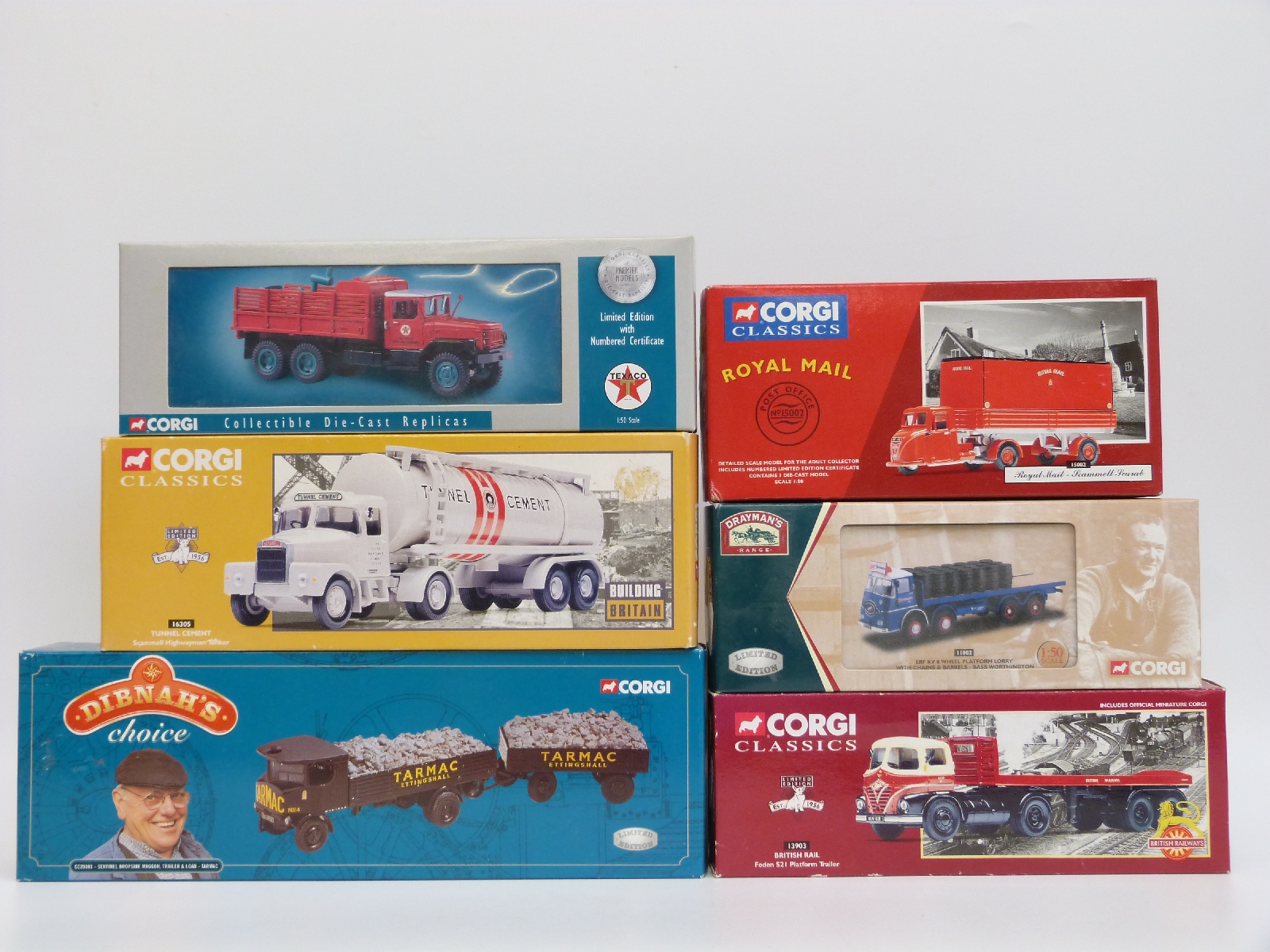 Six Corgi and Corgi Classics diecast model lorries and tankers limited ...