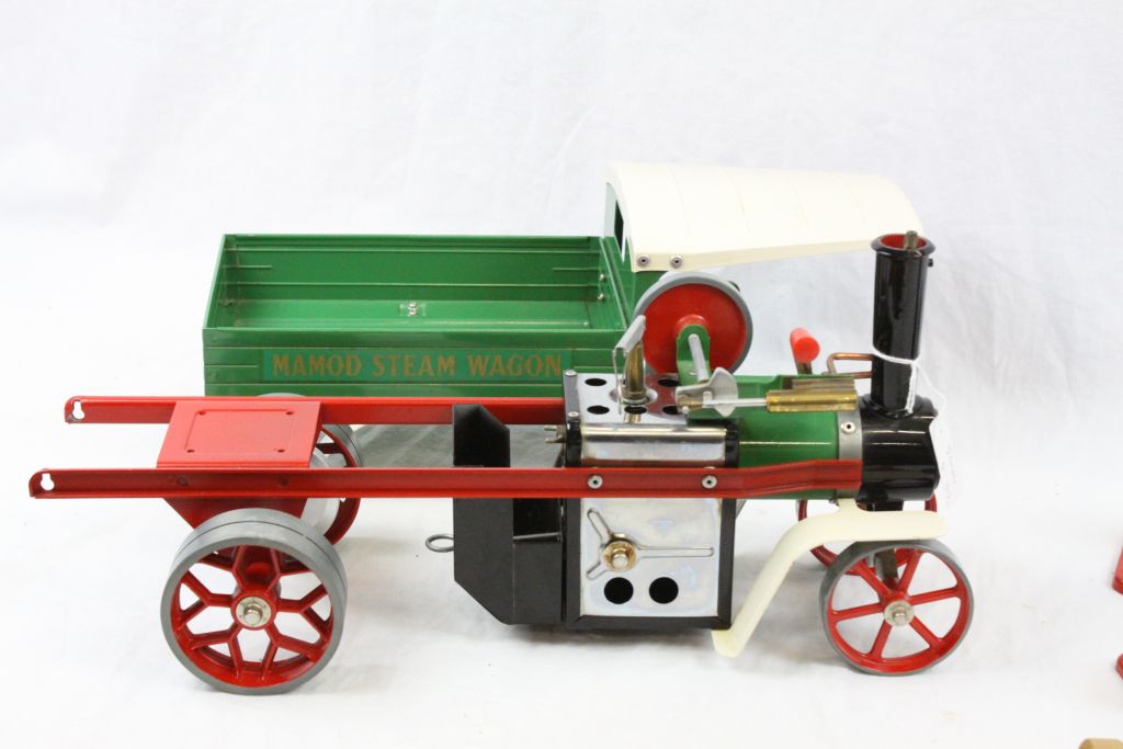 Mamod Steam Wagon in excellent condition plus a 3 x Mamod Stationary ...