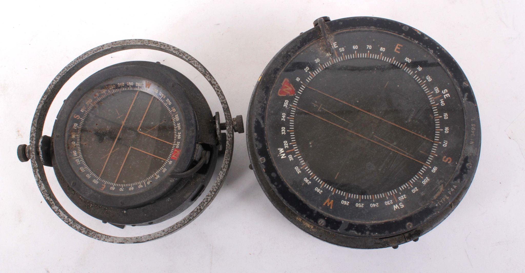 RAF WW2 aeroplane compass, type P11 as used in Spitfire and Hurricane ...