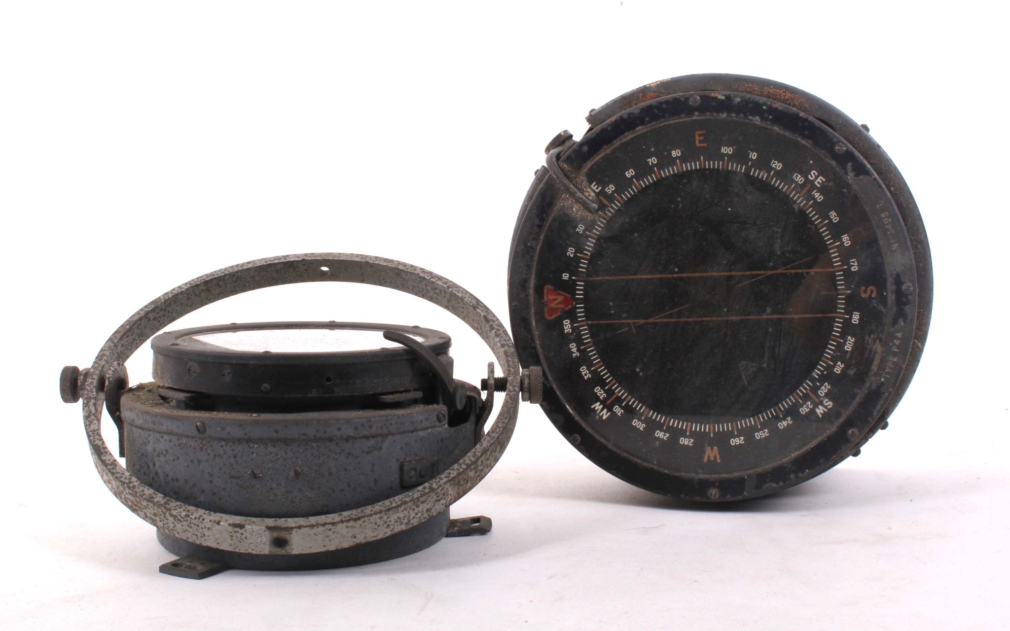 RAF WW2 aeroplane compass, type P11 as used in Spitfire and Hurricane ...