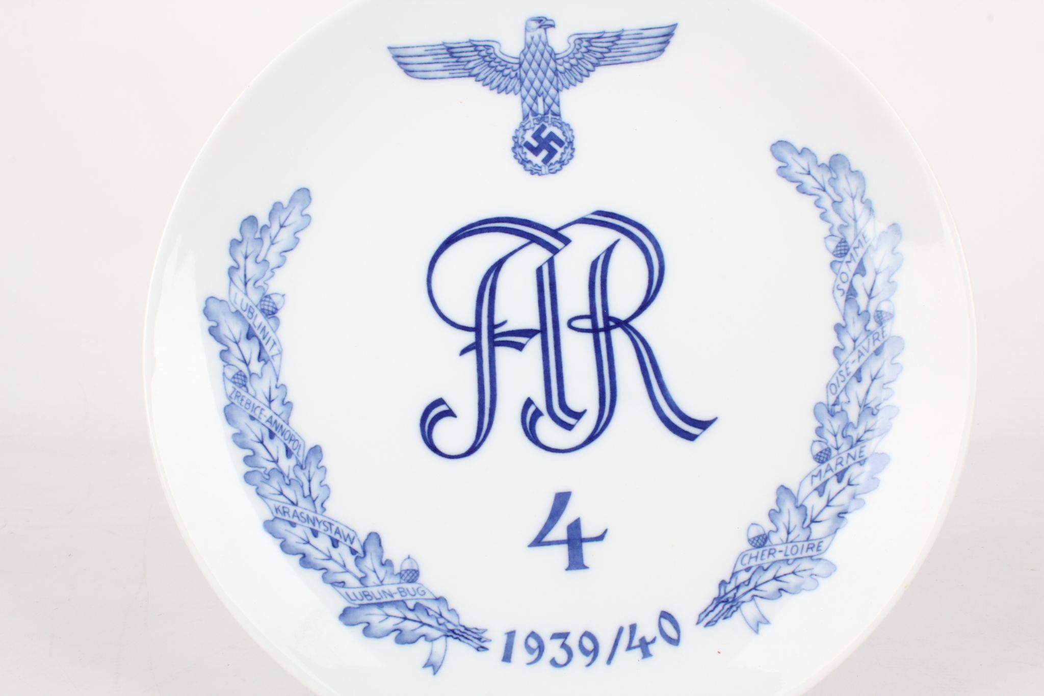 Nazi 3rd Reich WW2 commemorative plate, made by Meissen, eagle and ...
