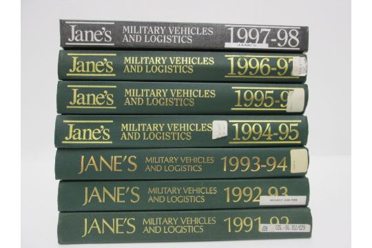 A set of x7 'Jane's Military Vehicles and Logistics' military books ...
