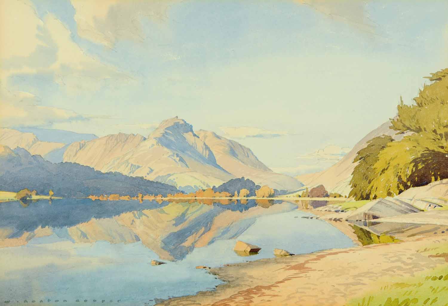 William Heaton Cooper (1903-1995), watercolour, "October Evening ...