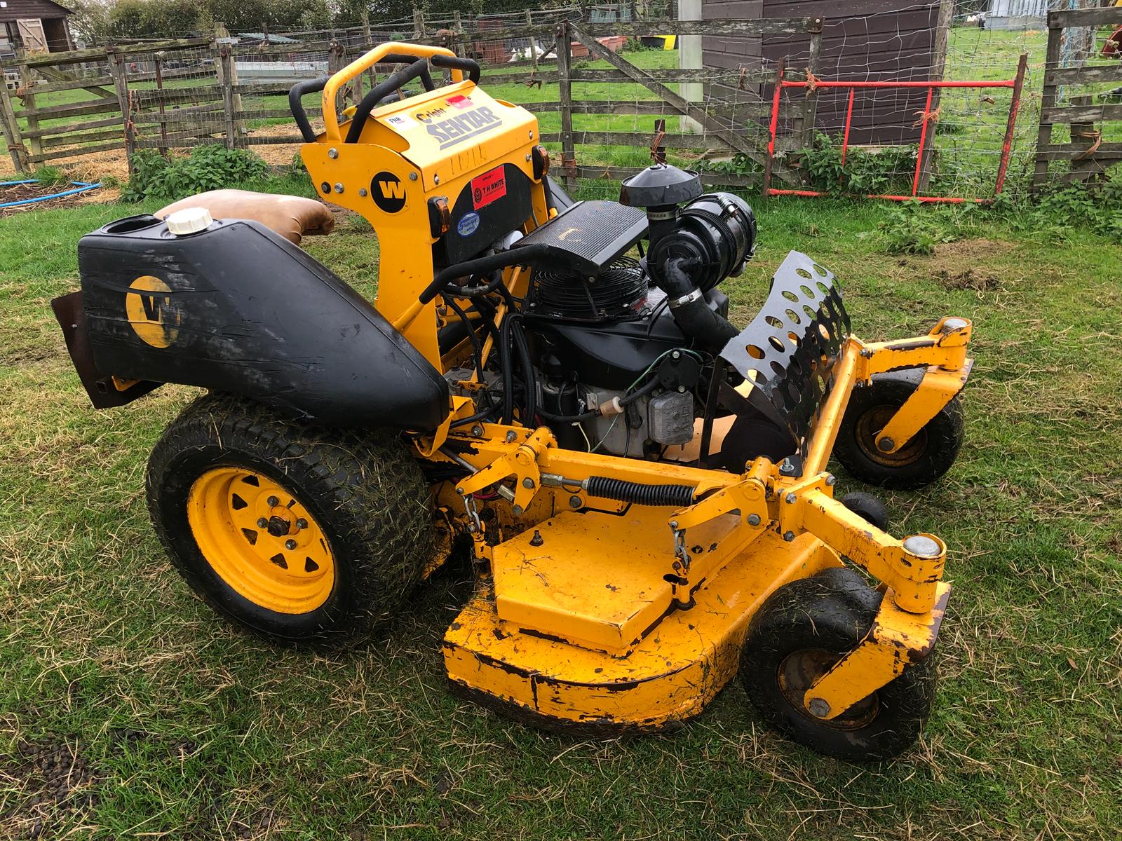 DS - WRIGHT SENTAR STAND ON LAWN MOWER 48" CUTTING DECK *PLUS VAT* YEAR ...