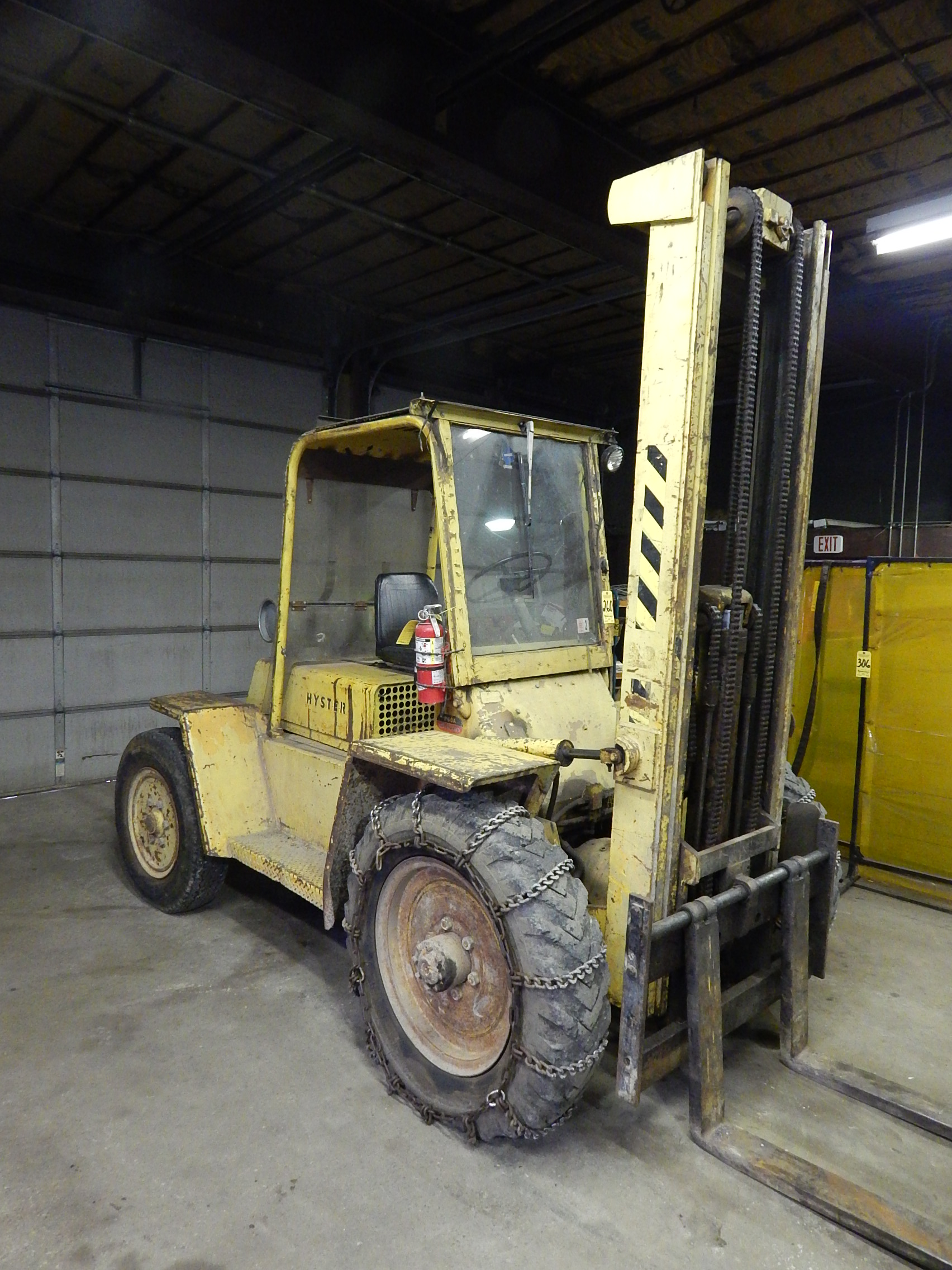 Hyster Model P60A Rough Terrain Forklift, 6K Capacity, LP, 2 Stage Mast ...