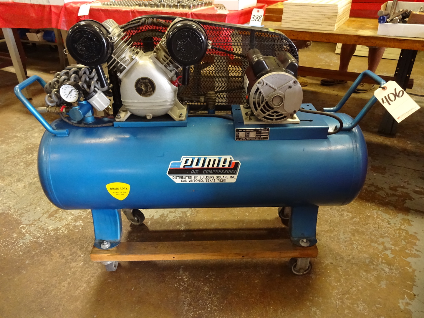 Puma 3 HP Model PPH-30 Portable Tank Mounted Air Compressor