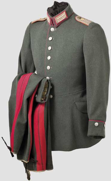 Felduniform um 1916 für Offiziere im Generalstab bzw. Veterinäre ...