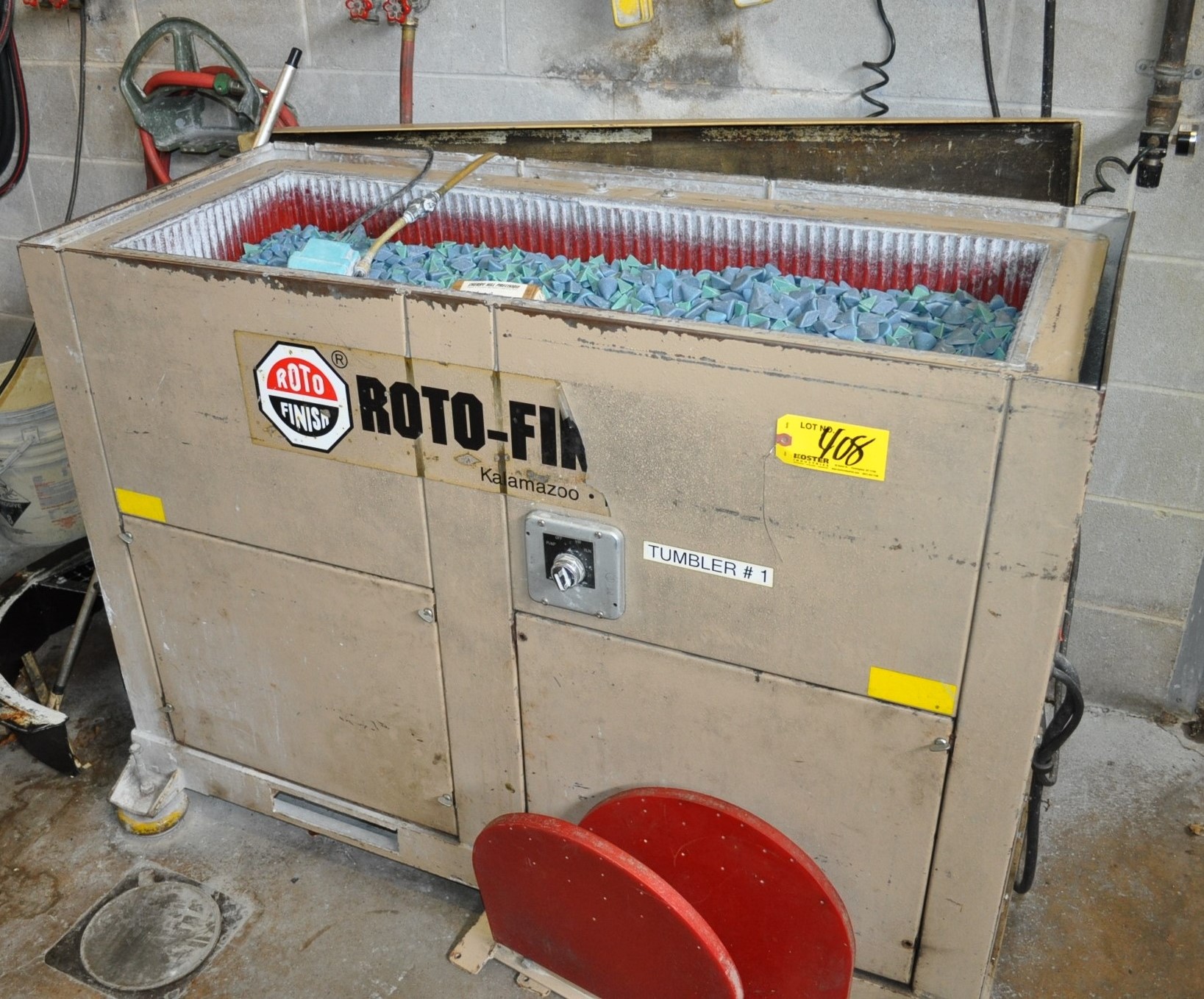 ROTO-FINISH MDL. SVP-5-01-A VIBRATORY FINISHING MILL WITH 20" X 48" TUB ...