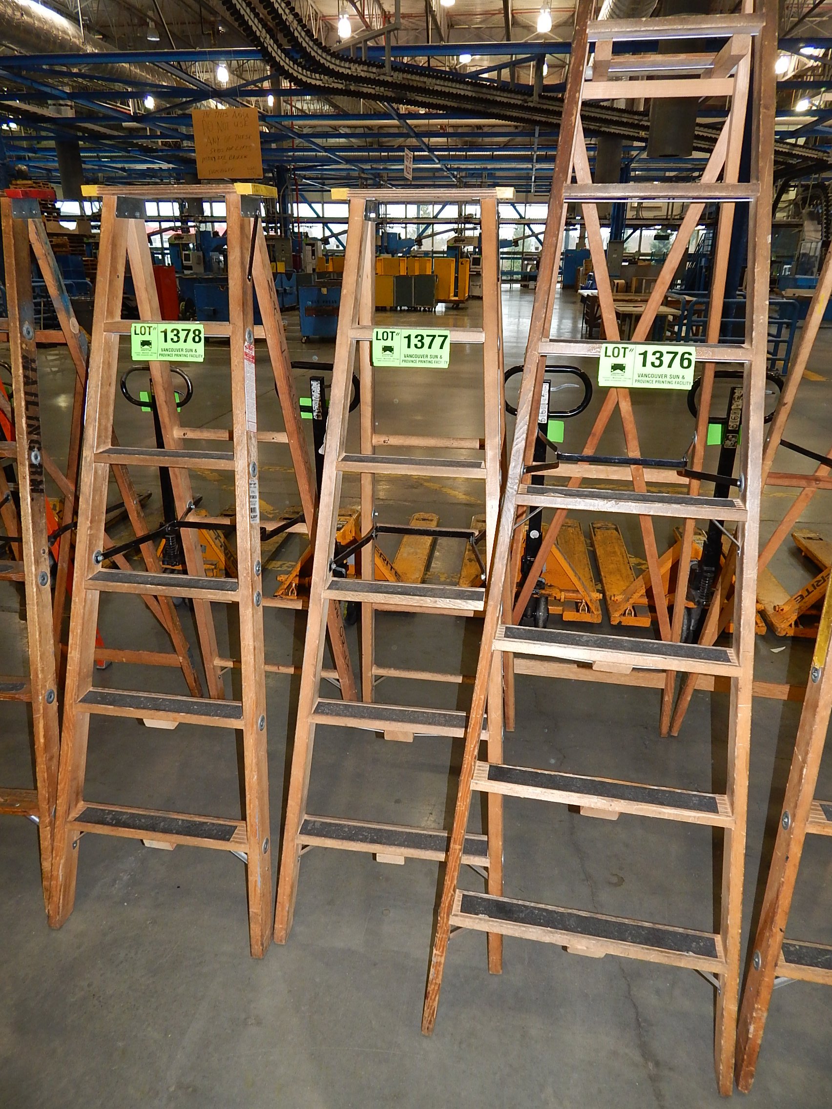 WOODEN A-FRAME LADDER