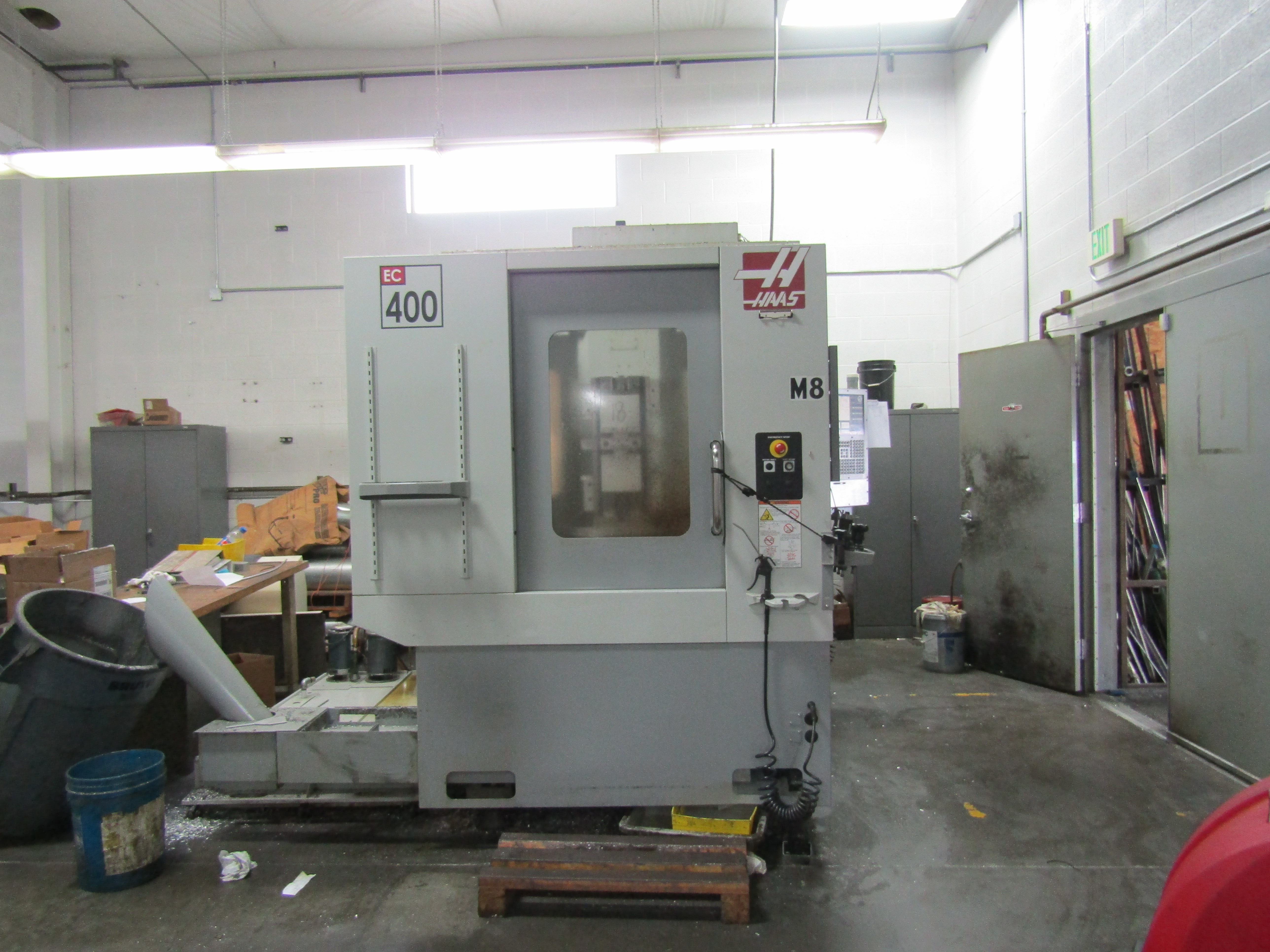 2008 HAAS EC-400 HORIZONTAL MILL CNC. HAAS CONTROL PANEL 16" PALLETS ...
