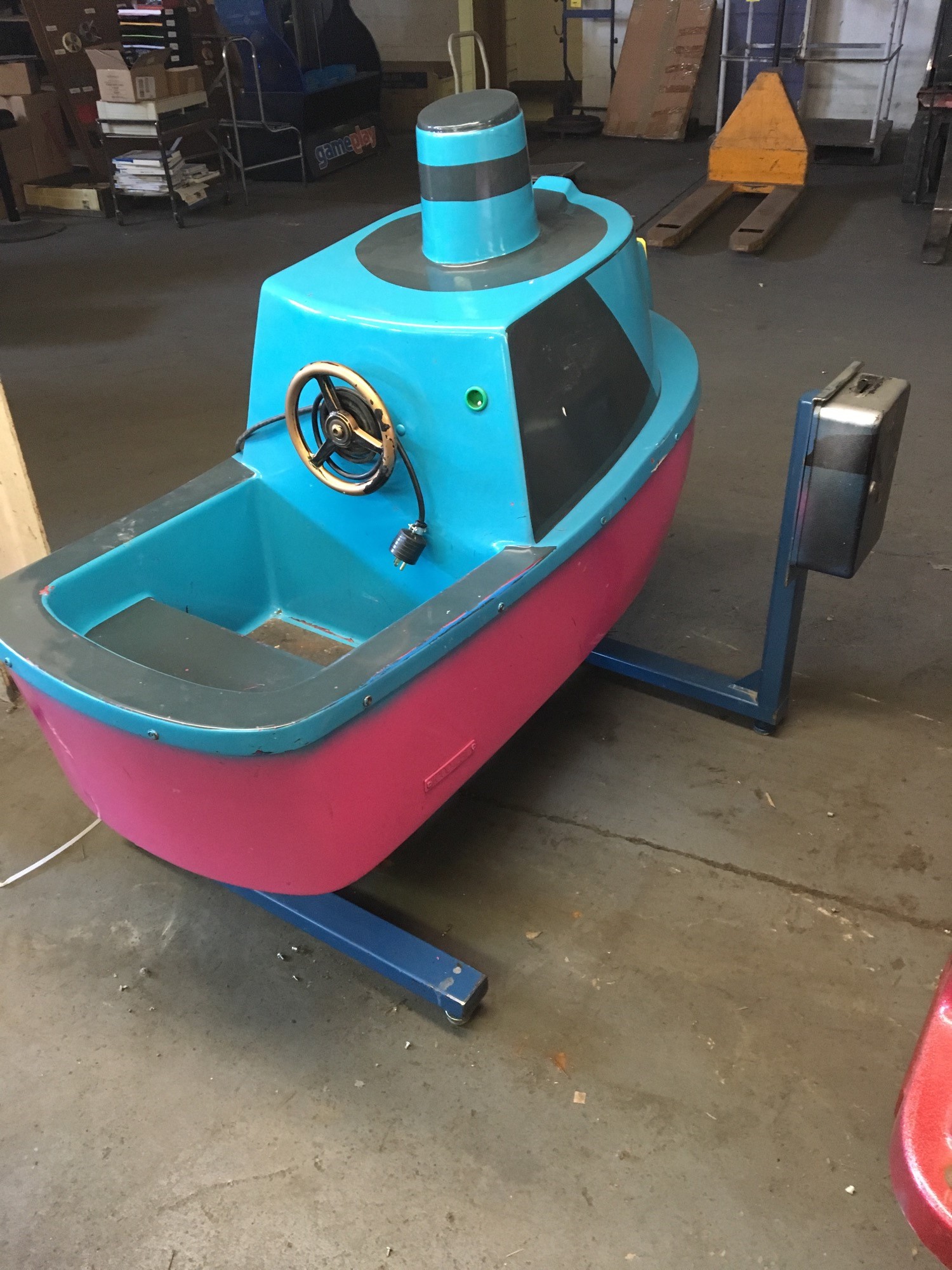 Kiddie Tug Boat Coin Operated Amusement Ride