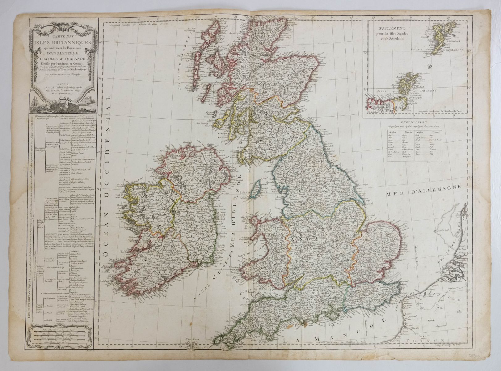 British Isles. A collection of eight maps, 18th & 19th century ...