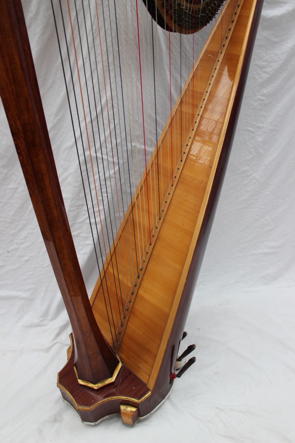 A modern Russian Cecilia 46 string harp, by Lunacharsky, St Petersburg ...
