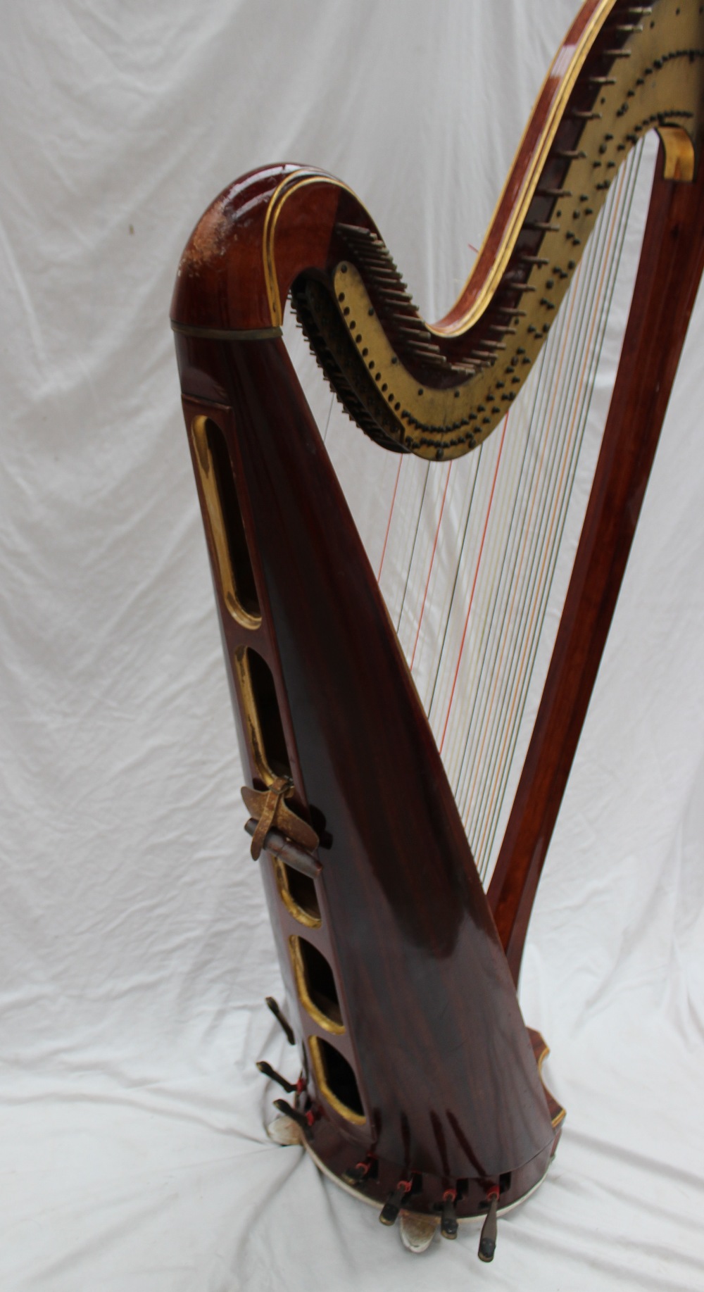 A modern Russian Cecilia 46 string harp, by Lunacharsky, St Petersburg ...