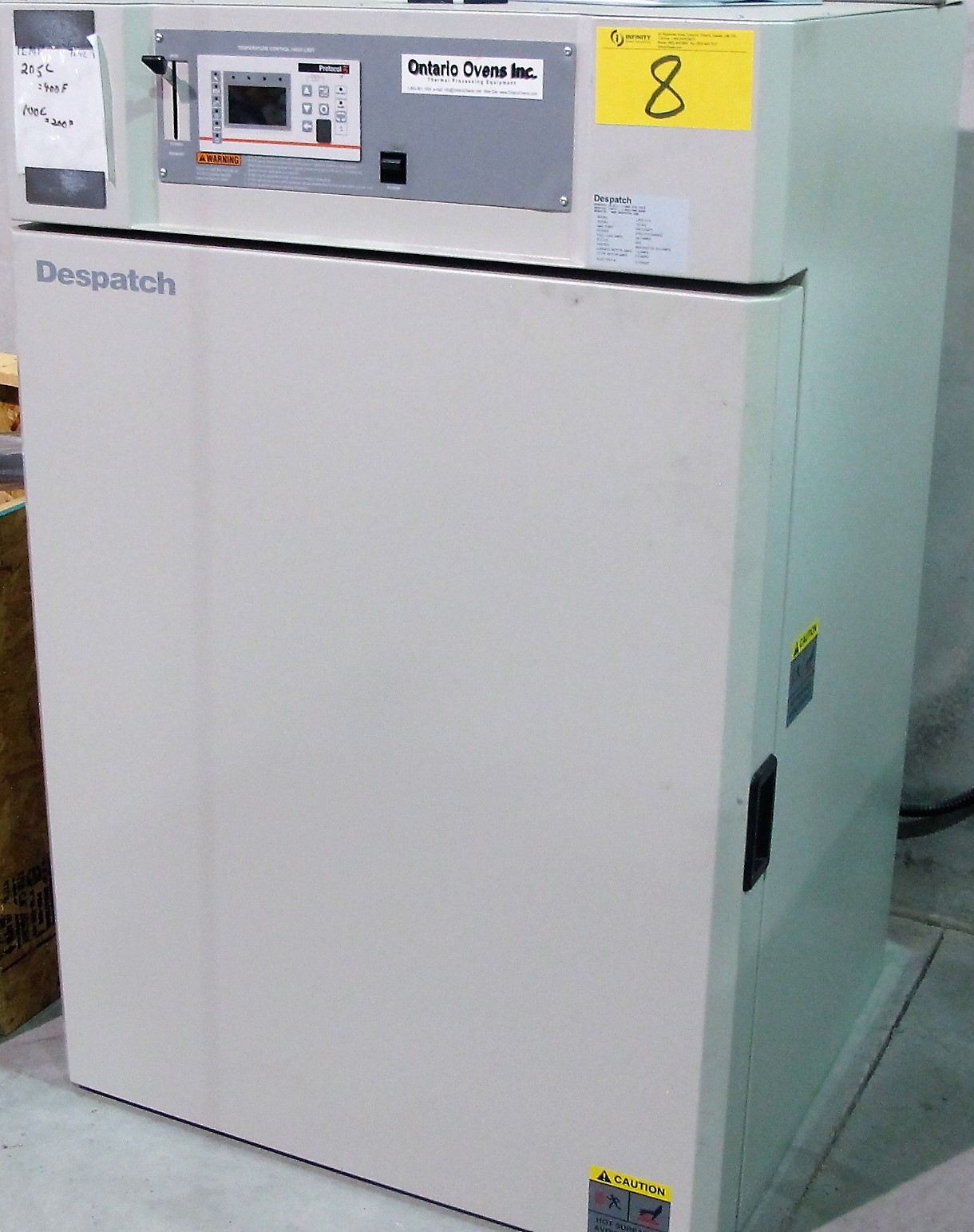 DESPATCH LAC2-12-8 OVEN, 260C/500F MAX W/PROTOCOL 3 DIGIT5AL CONTROL ...