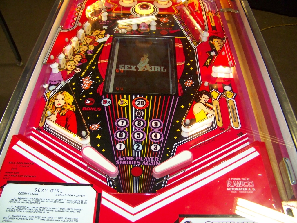 SEXY GIRL PINBALL MACHINE 1980 RANCO AUTOMATEN Item is in used ...