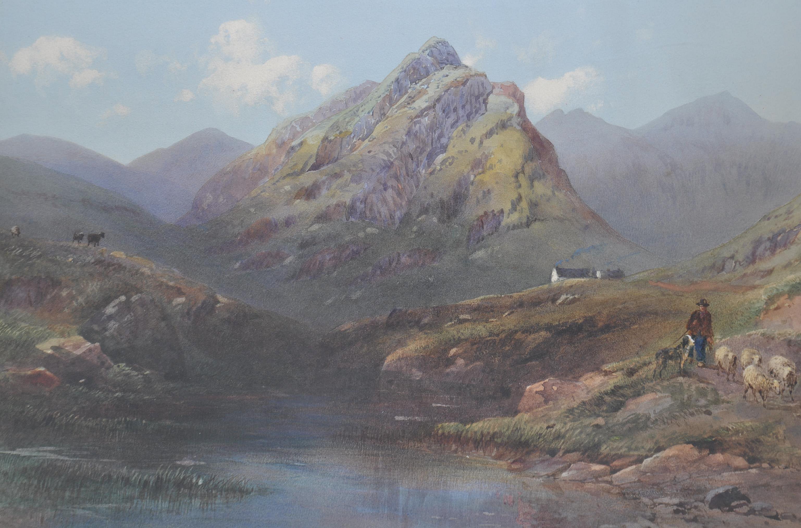 William Arnee Frank (1808-1897) A watercolour painting of a Welsh ...