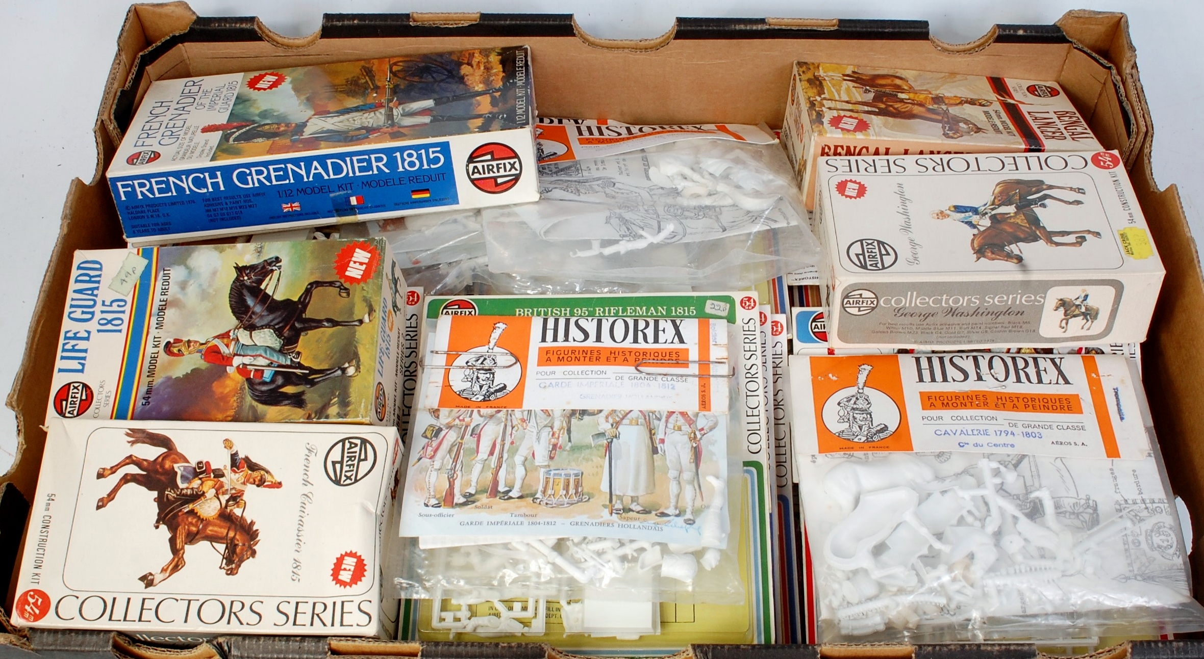 Collection of Airfix and Historex 54mm scale plastic military figure ...