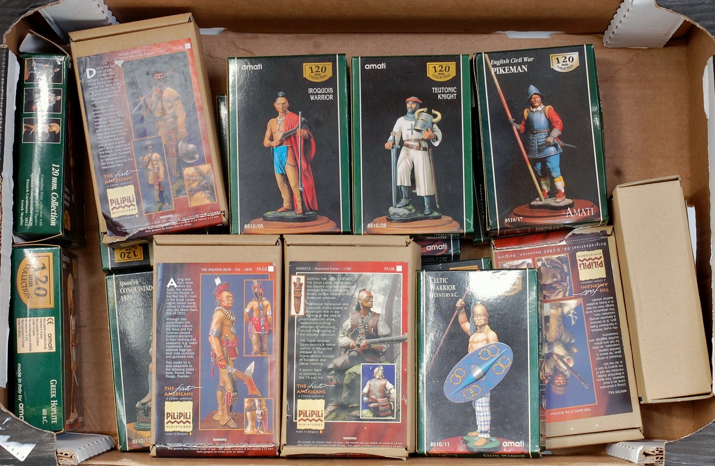 Pilipili Miniatures and Amati 120mm scale resin figure kit group, 18 ...