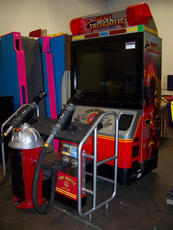 BRAVE FIRE FIGHTERS DELUXE ARCADE GAME SEGA LCD Item is in used ...