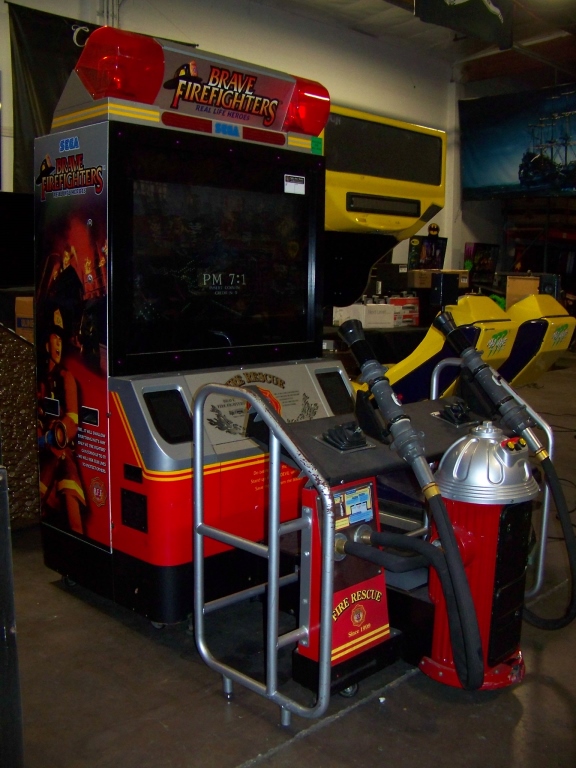 BRAVE FIRE FIGHTERS DELUXE ARCADE GAME SEGA LCD Item is in used ...