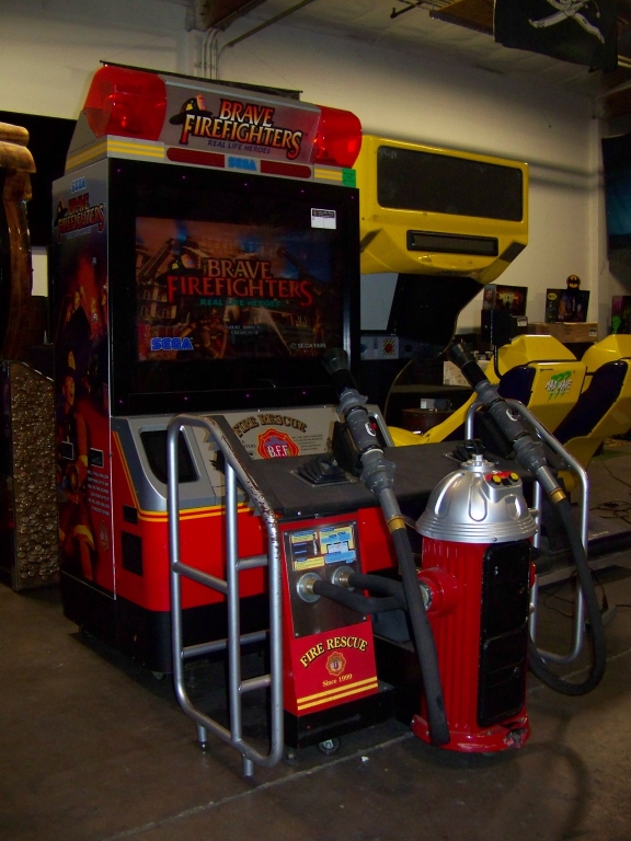 BRAVE FIRE FIGHTERS DELUXE ARCADE GAME SEGA LCD Item is in used ...