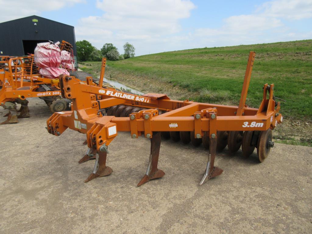 Simba 3.8m Flatliner 500 5 leg subsoiler with DD ring & packer roller