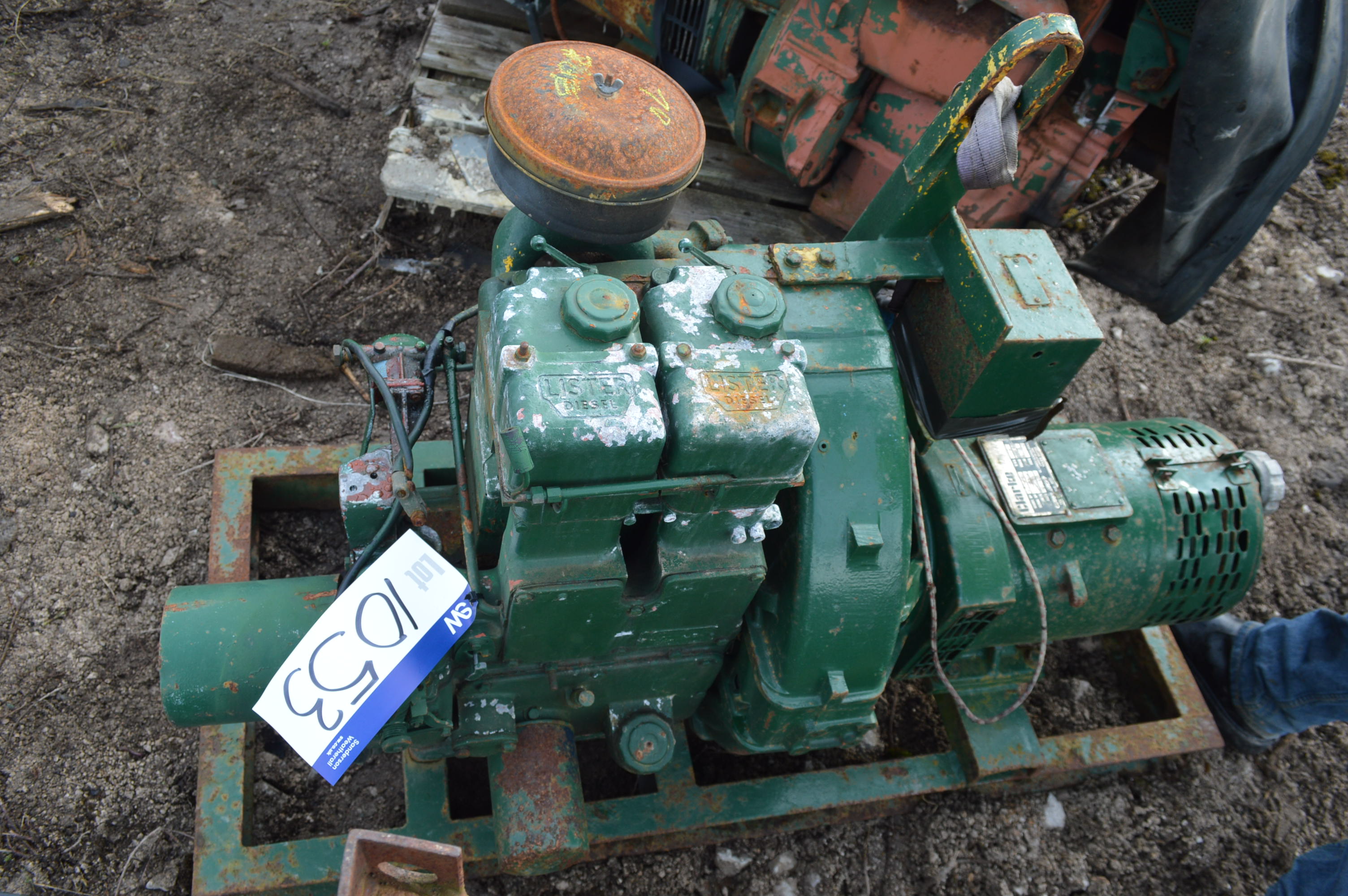 Clarke Generator, with Lister two cylinder diesel engine
