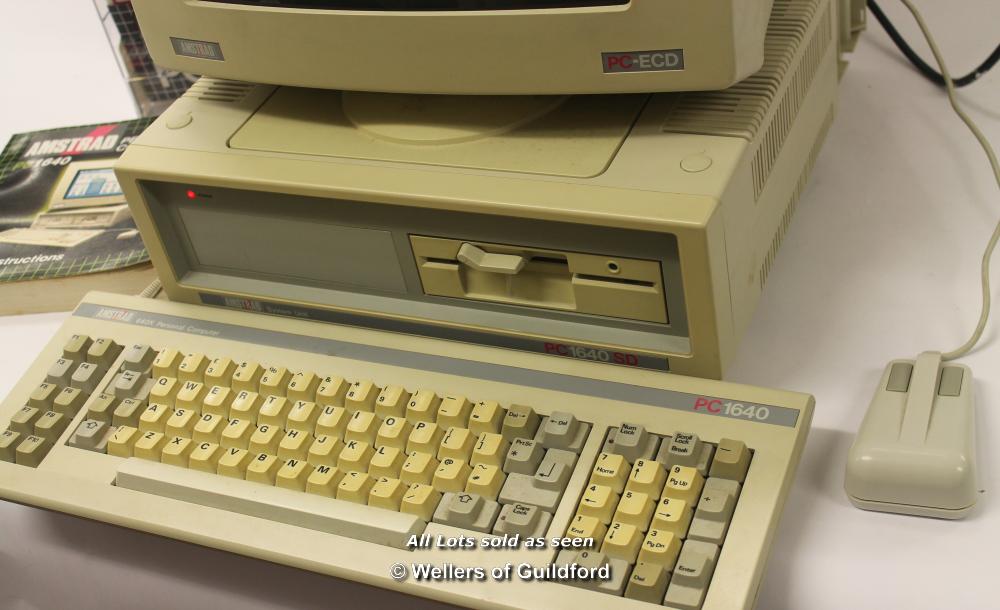Retro computing: Amstrad PC1640 SD computer and PC-ECD monitor with ...