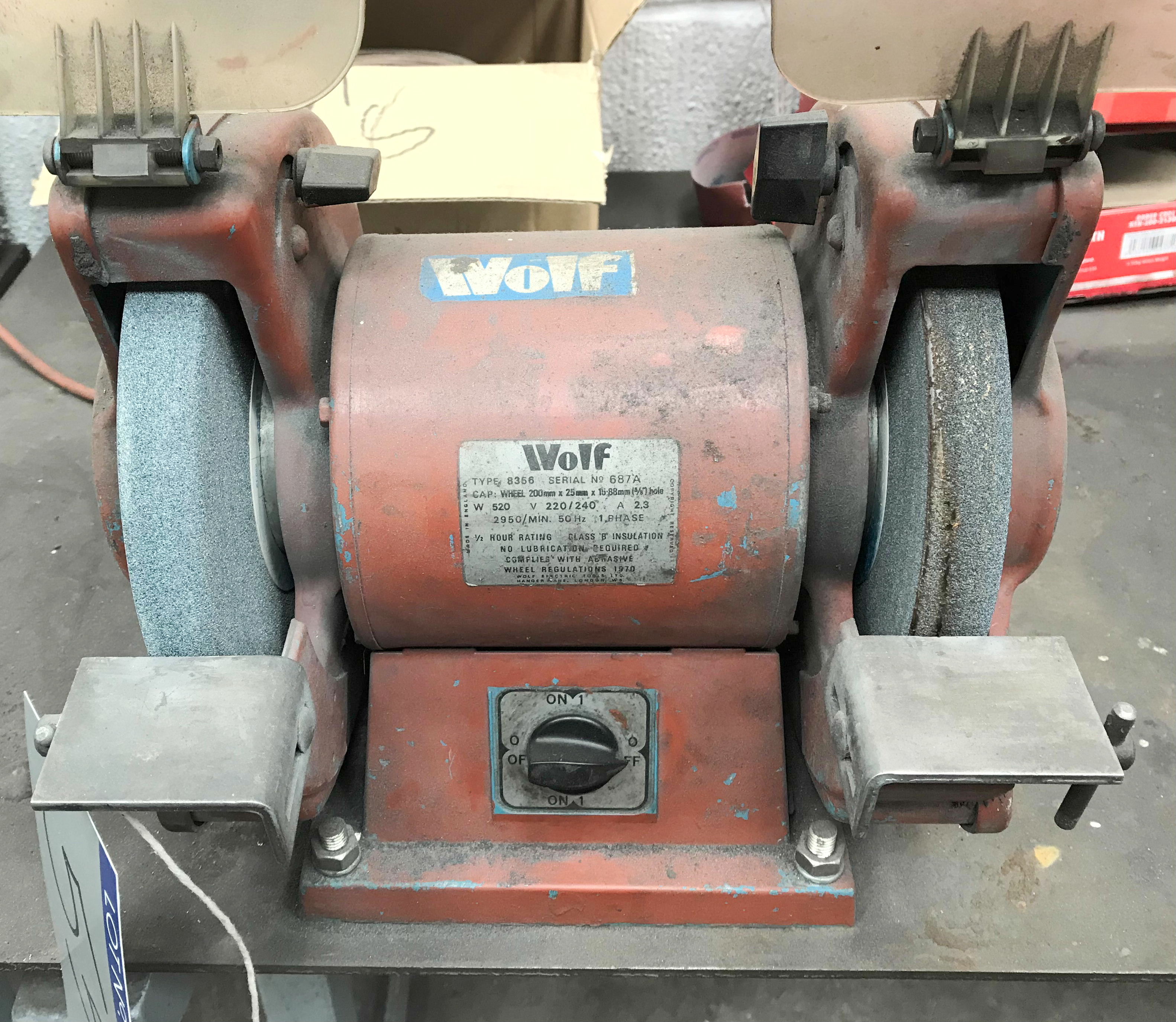 A Wolf Type 8356 8in Double Ended Bench Grinder (240v).