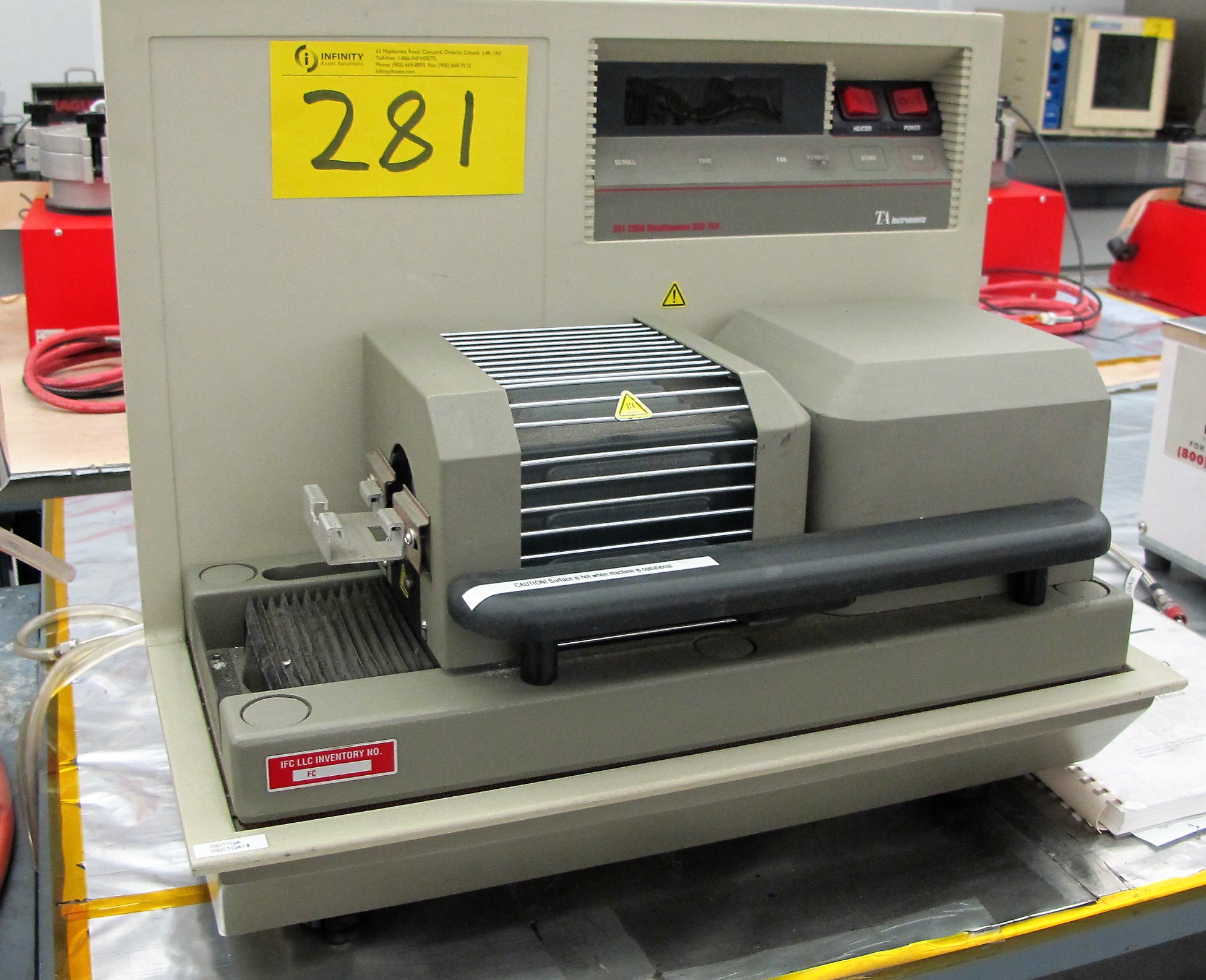 TA INSTRUMENTS SDT 2960 SIMULTANEOUS DSC-TGA MACHINE W/MANUAL