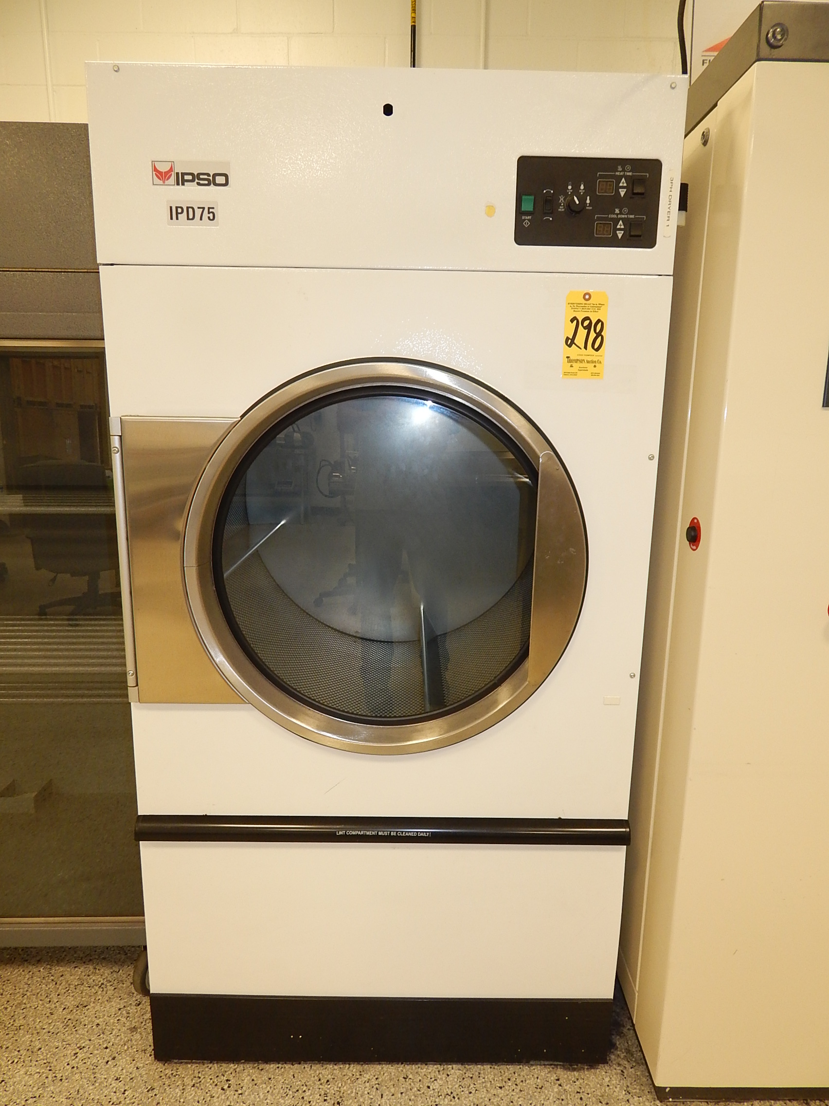 IPSO Model IPD75 Commercial Dryer, SN 1005001597