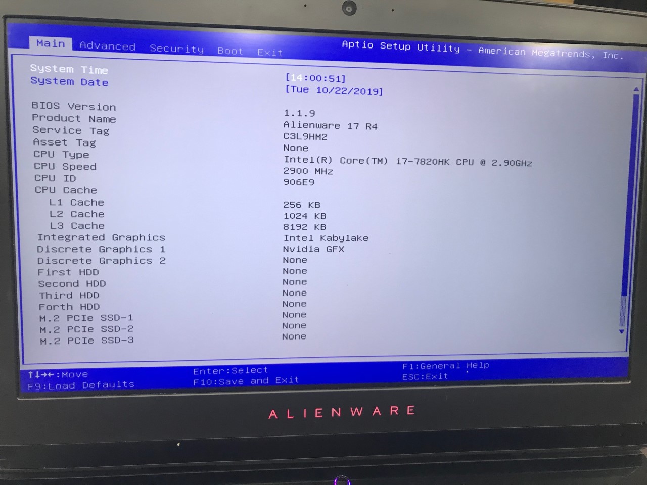 A pre-owned Alienware 17 R4 17.3" i7 2018 Gaming Laptop (Service Tag ...