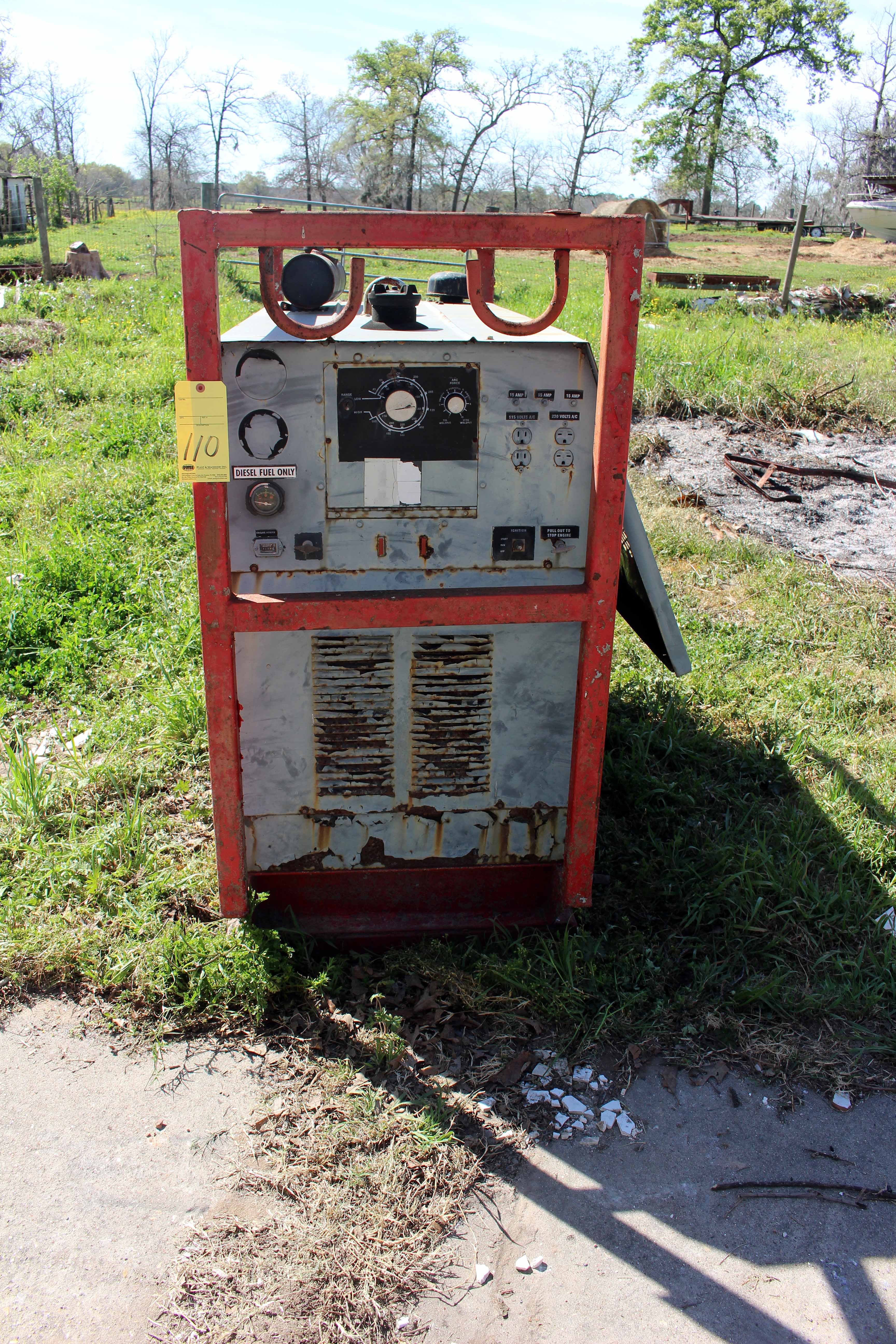 PORTABLE WELDER, diesel engine, skid mtd.