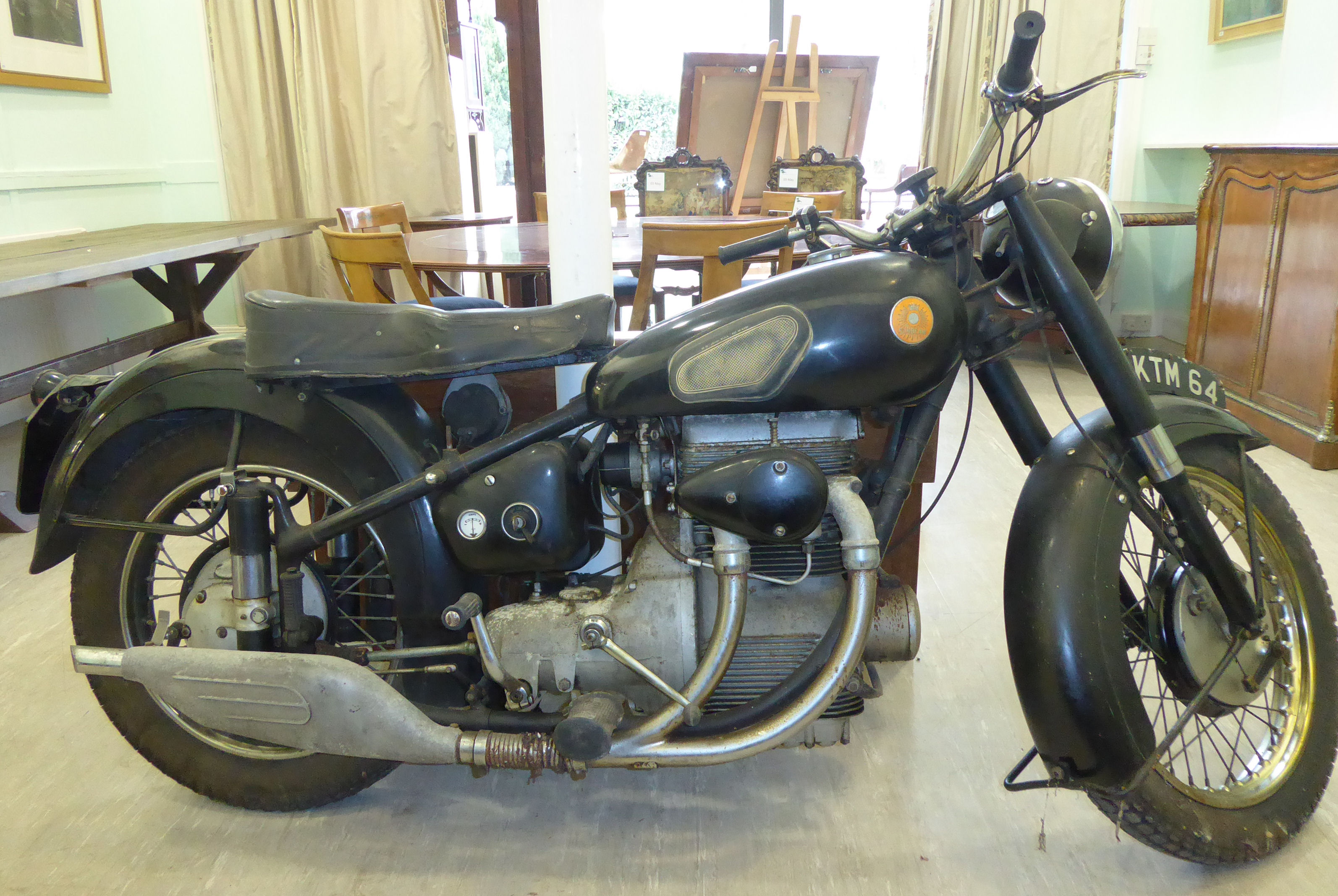 A Sunbeam S8 motorcycle, circa 1952 500cc shaft drive, twin, in black ...