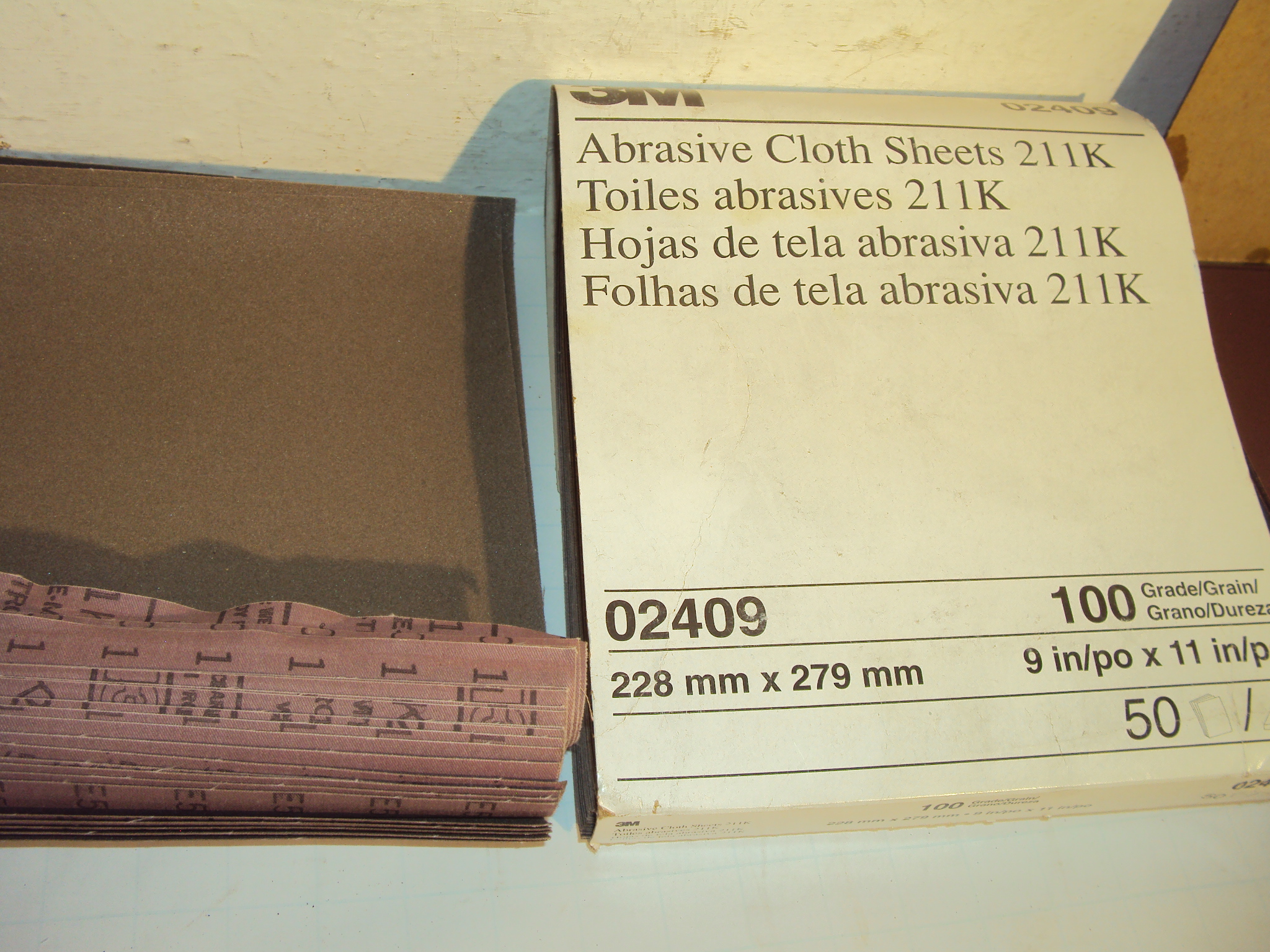 Lot-Crocus Cloth, 3M 100 Grit A/O Sheets & 1" Wide 80,150 & 320 Grit A ...