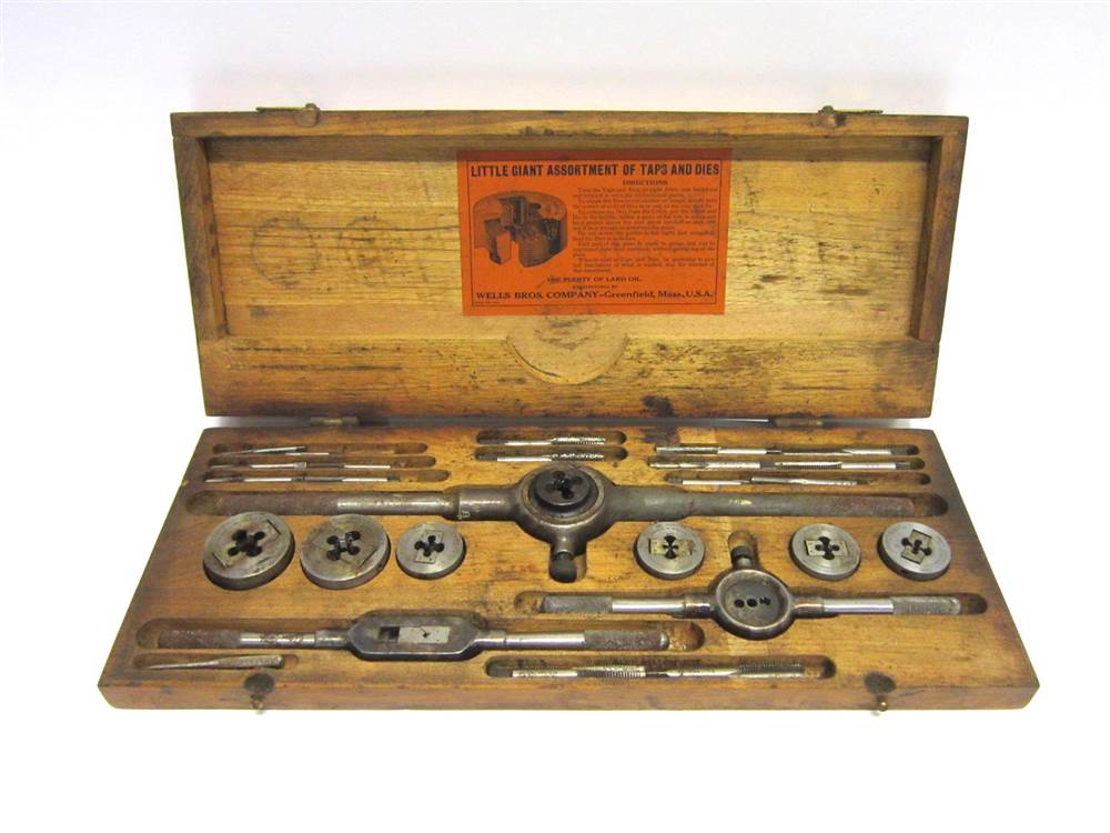 A 'LITTLE GIANT' TAPS & DIES SET by Wells Brothers Company, of ...