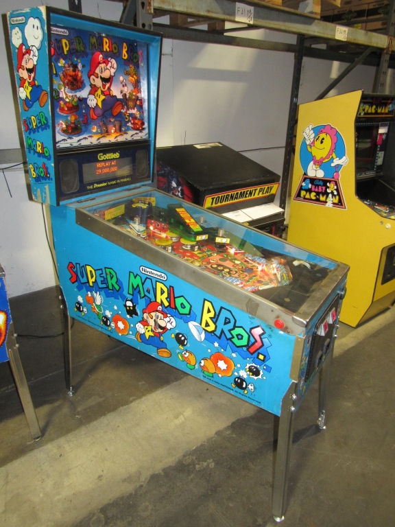 SUPER MARIO BROS. PINBALL MACHINE GOTTLIEB. Item is in used condition ...