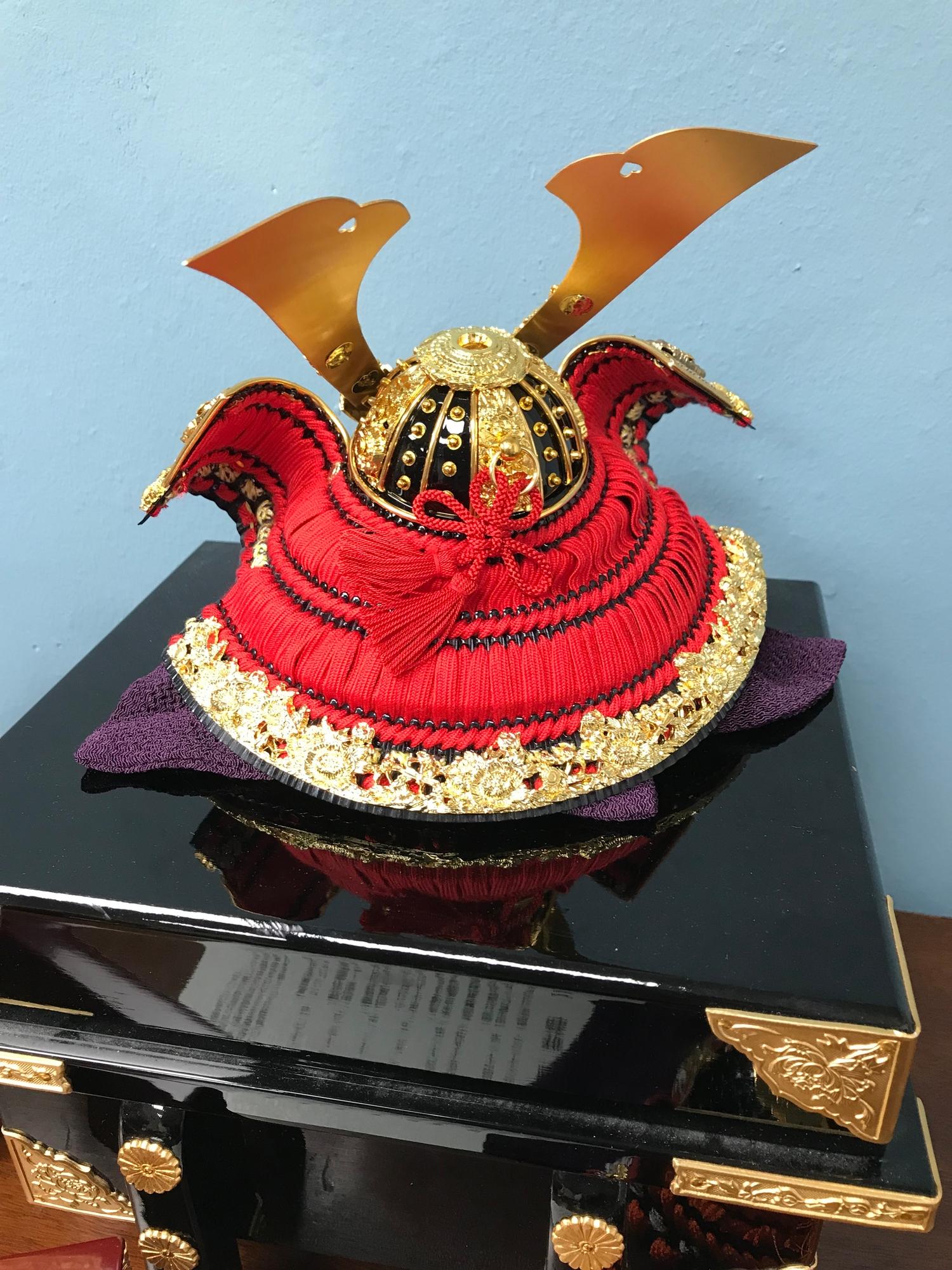 2 Kabuto (Samurai helmet) replica helmets. Comes with presentation ...