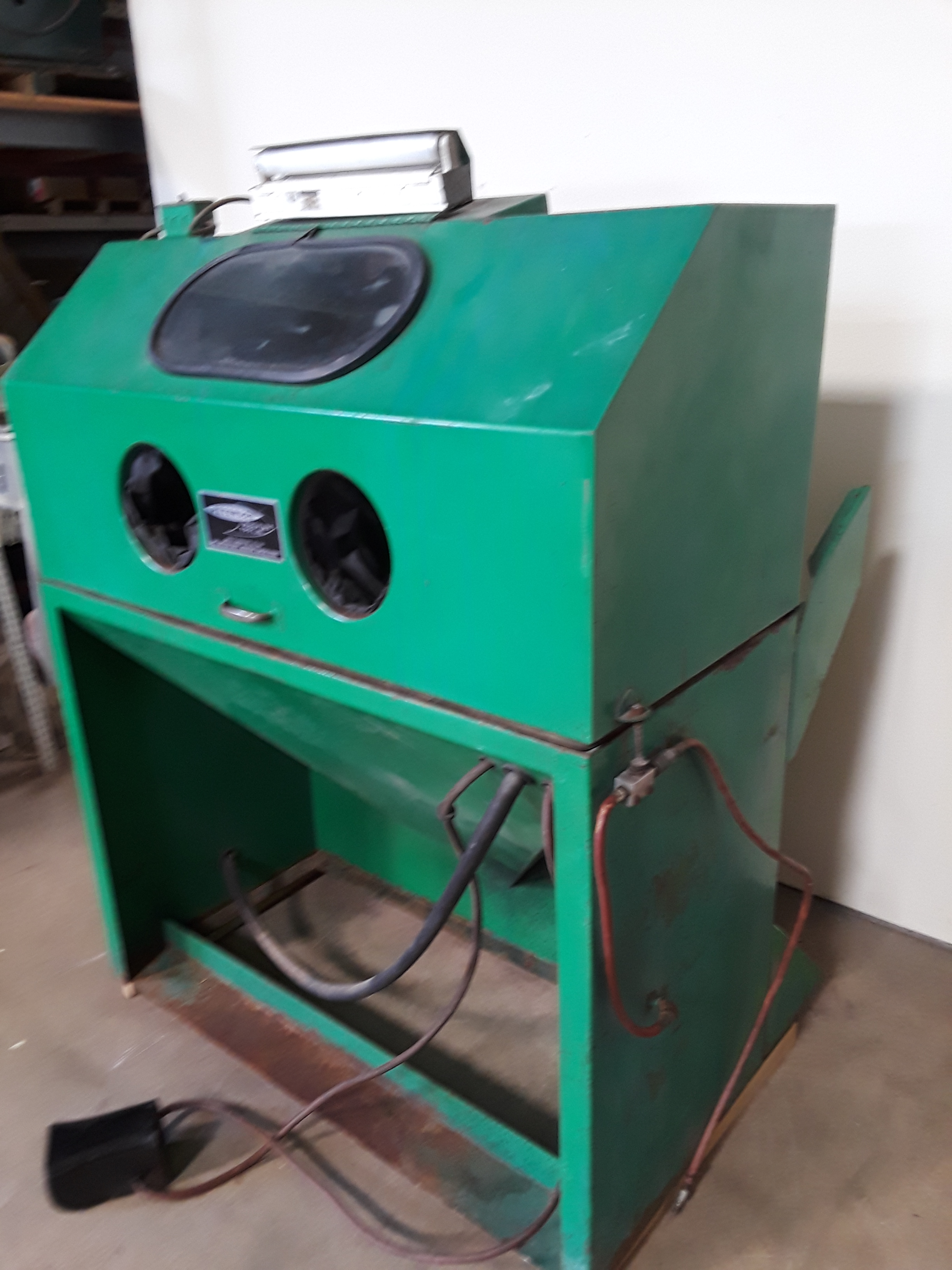 Peterson Machine Tool Sand Blaster Cabinet & Dust Collector Model #P48 ...