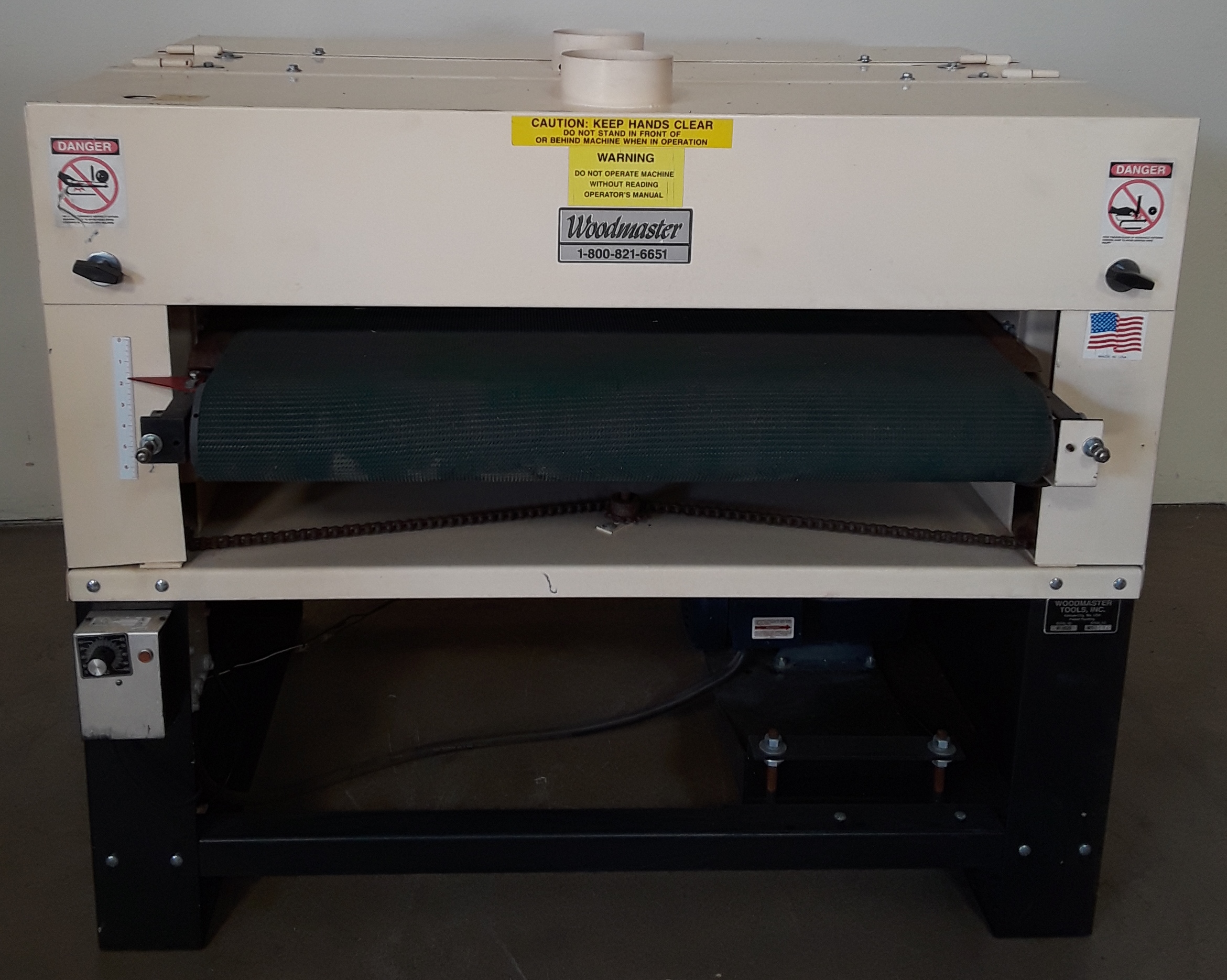 Woodmaster Tools 38" Double Drum Sander, Model #W-3820 7.5 Hp 230 volts ...