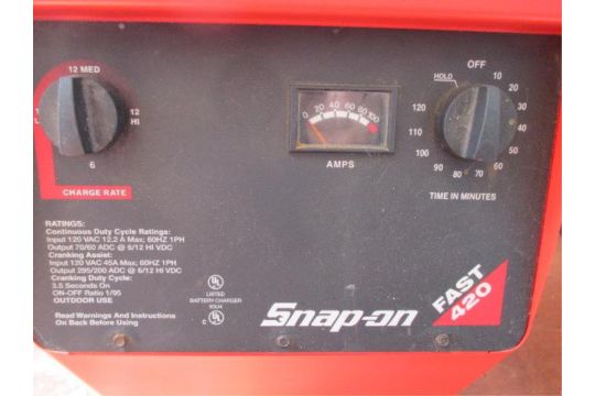 Snap-On Fast 420 Battery Charger on Wheels, Model: BC4200, SN ...