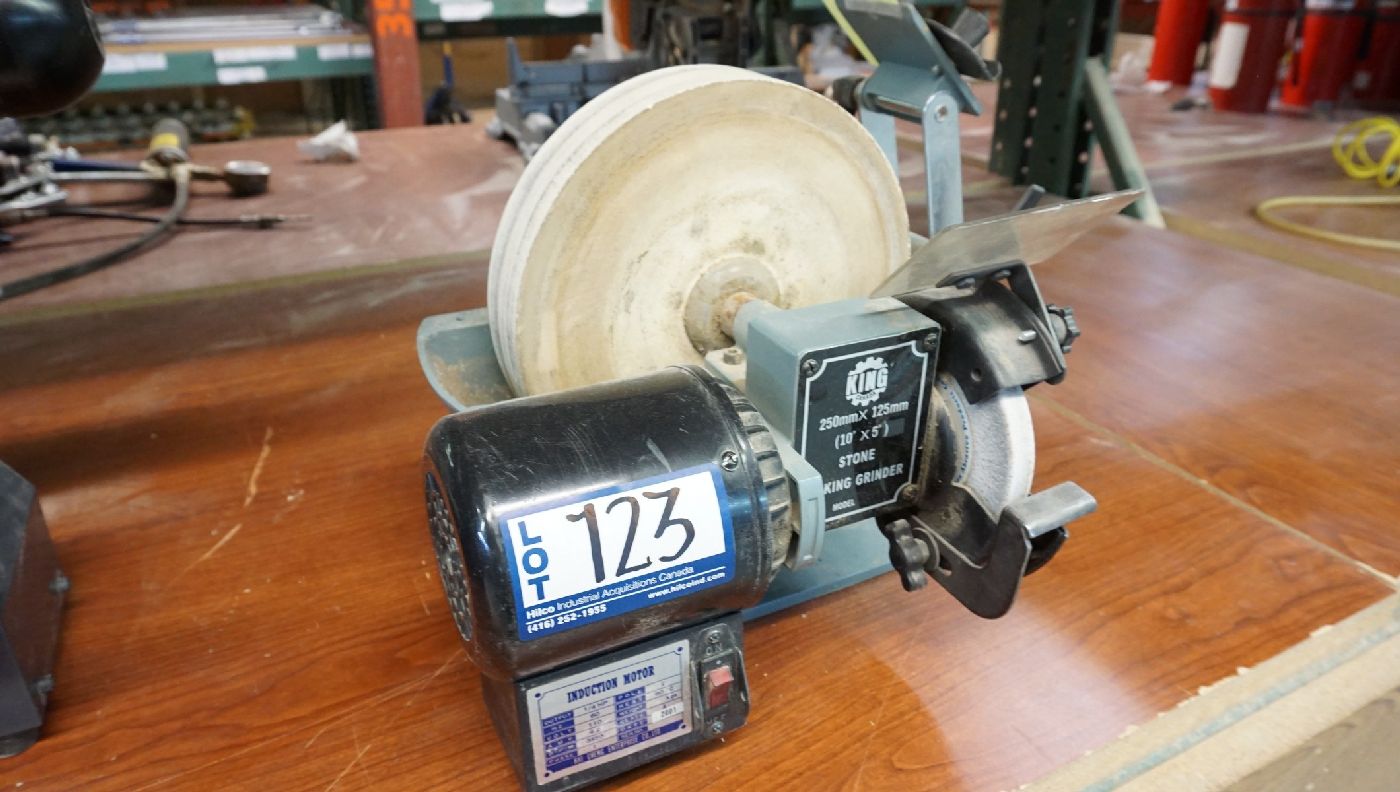 King 10" x 5" Stone Viking Grinder, 115V