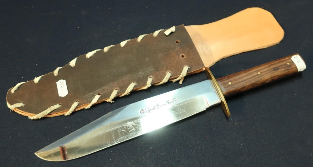 'Original Bowie Knife' with 9 inch blade engraved 'Original Bowie Knife ...